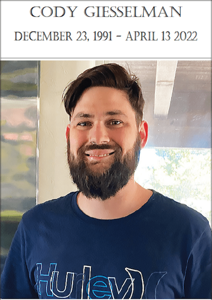 Cody Giesselman, 1991 - 2022 - Patagonia Regional Times